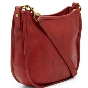 Frye | Bags | Frye Campus Rivet Burnt Red Leather Zip Crossbody | Poshmark